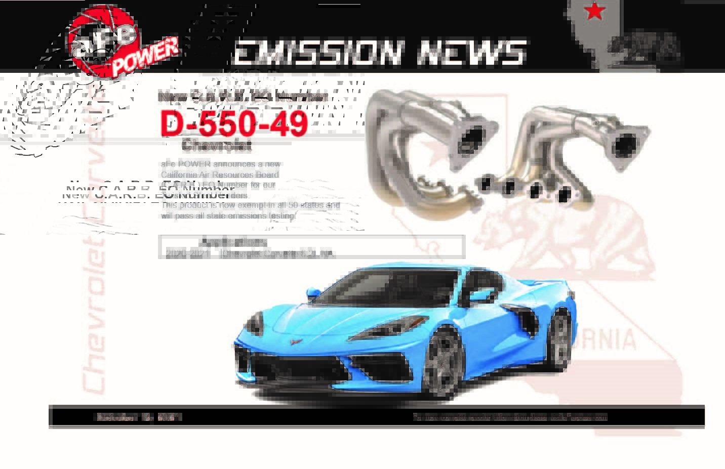 C.A.R.B. E.O. | aFe POWER Dealer Support